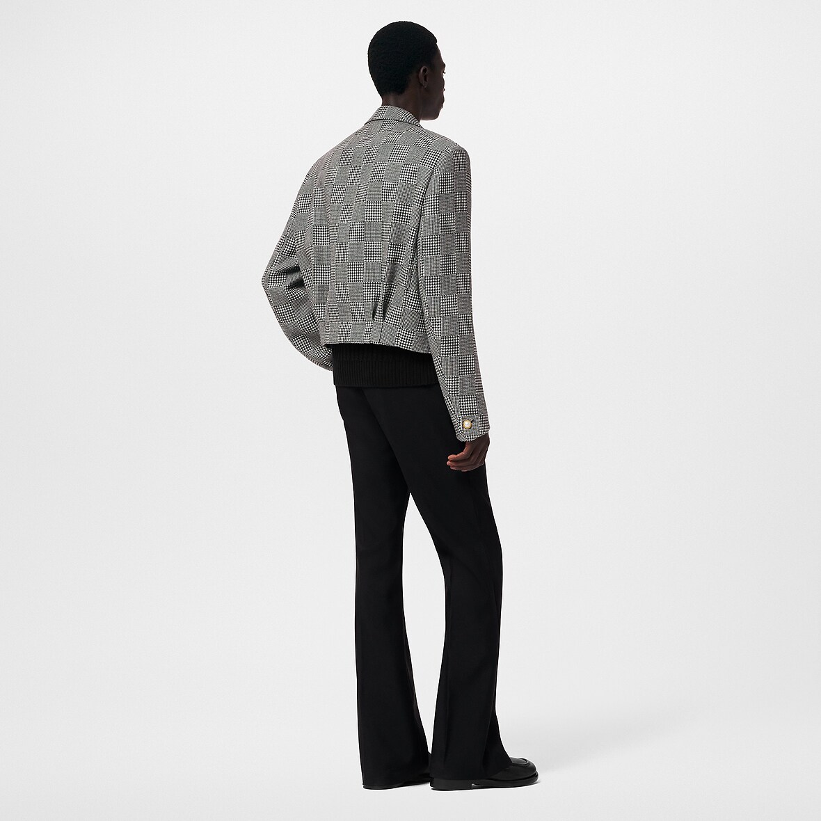 Cropped Damier Wool Dandy Jacket - Blazers and Jackets - 1AFIFG | LOUIS ...