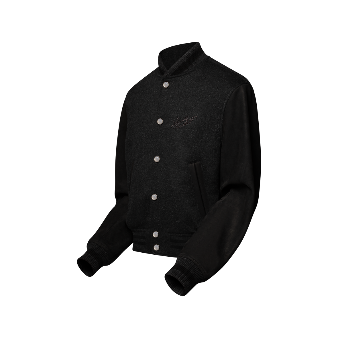 Leather Varsity - Luxury High-End Ready-to-Wear - 1AGJCM Grey | LOUIS ...