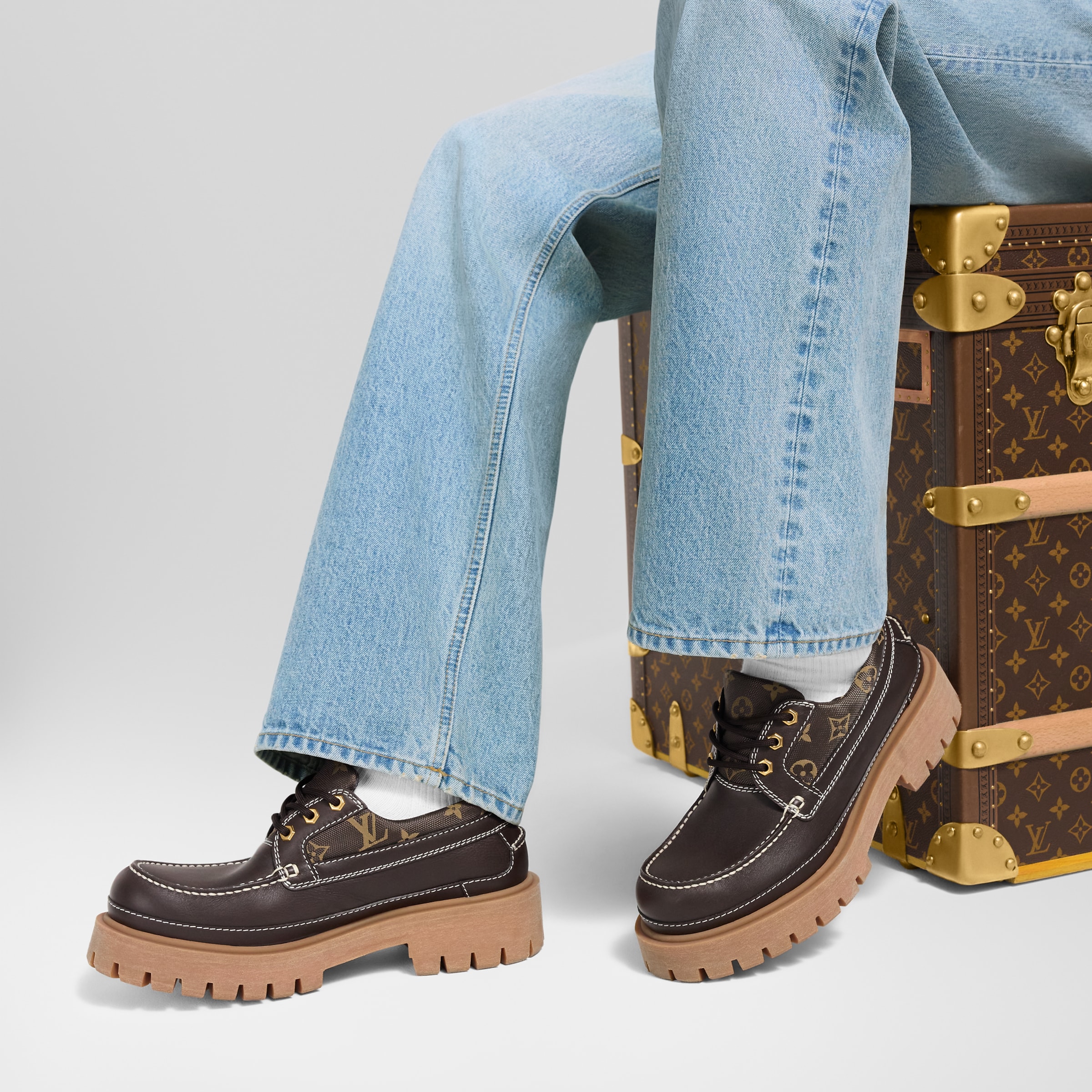 LV Remix Boat Shoe - Luxury Shoes - 1AIIRP Brown | LOUIS VUITTON HONG KONG