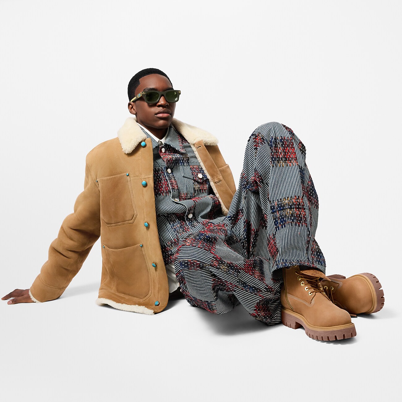 LV x Timberland Ankle Boot - Luxury Shoes - 1AD74X Beige | LOUIS ...