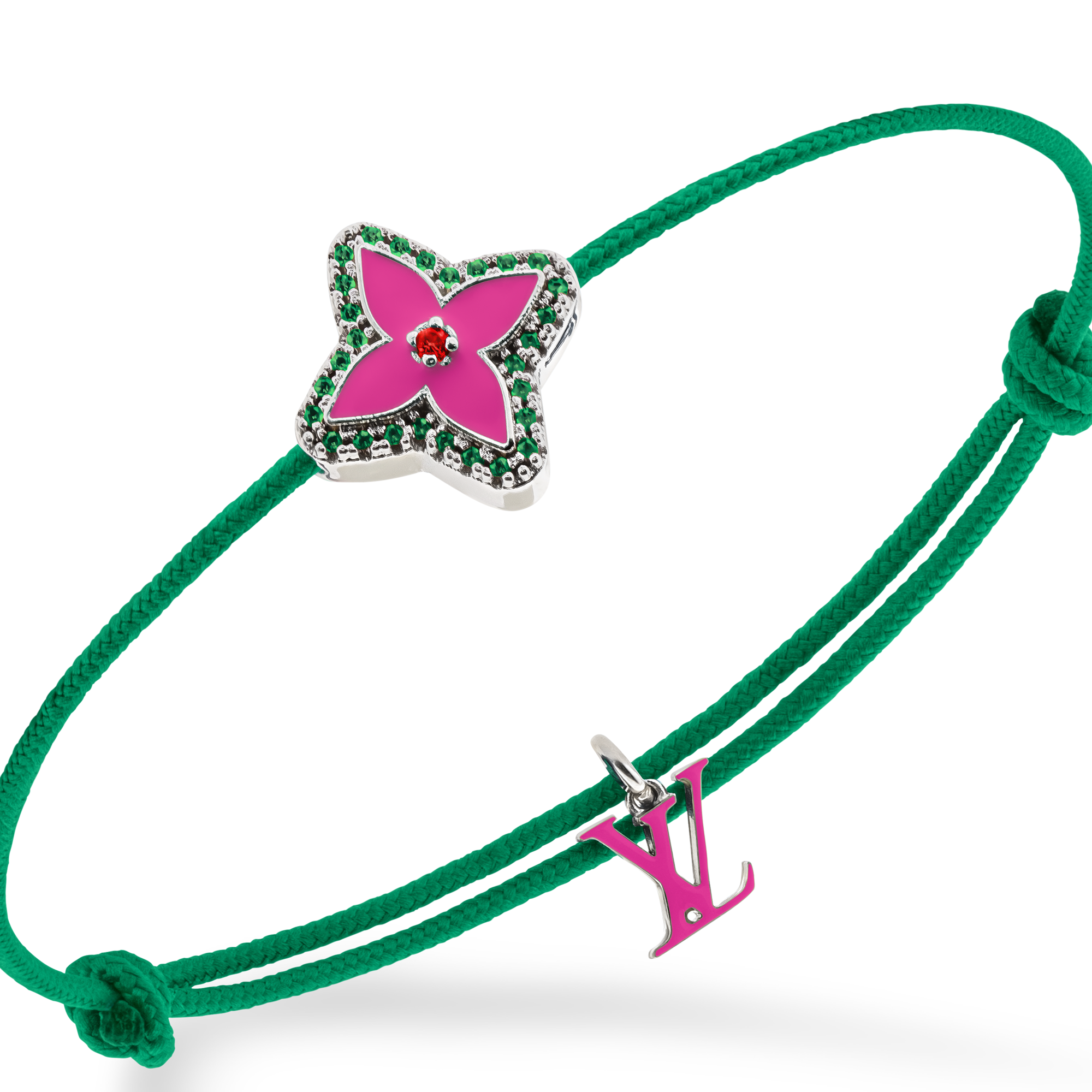 Monogram Flower Stesia 手環 . - 名牌時尚首飾 - M02412 綠色 | LOUIS VUITTON 香港