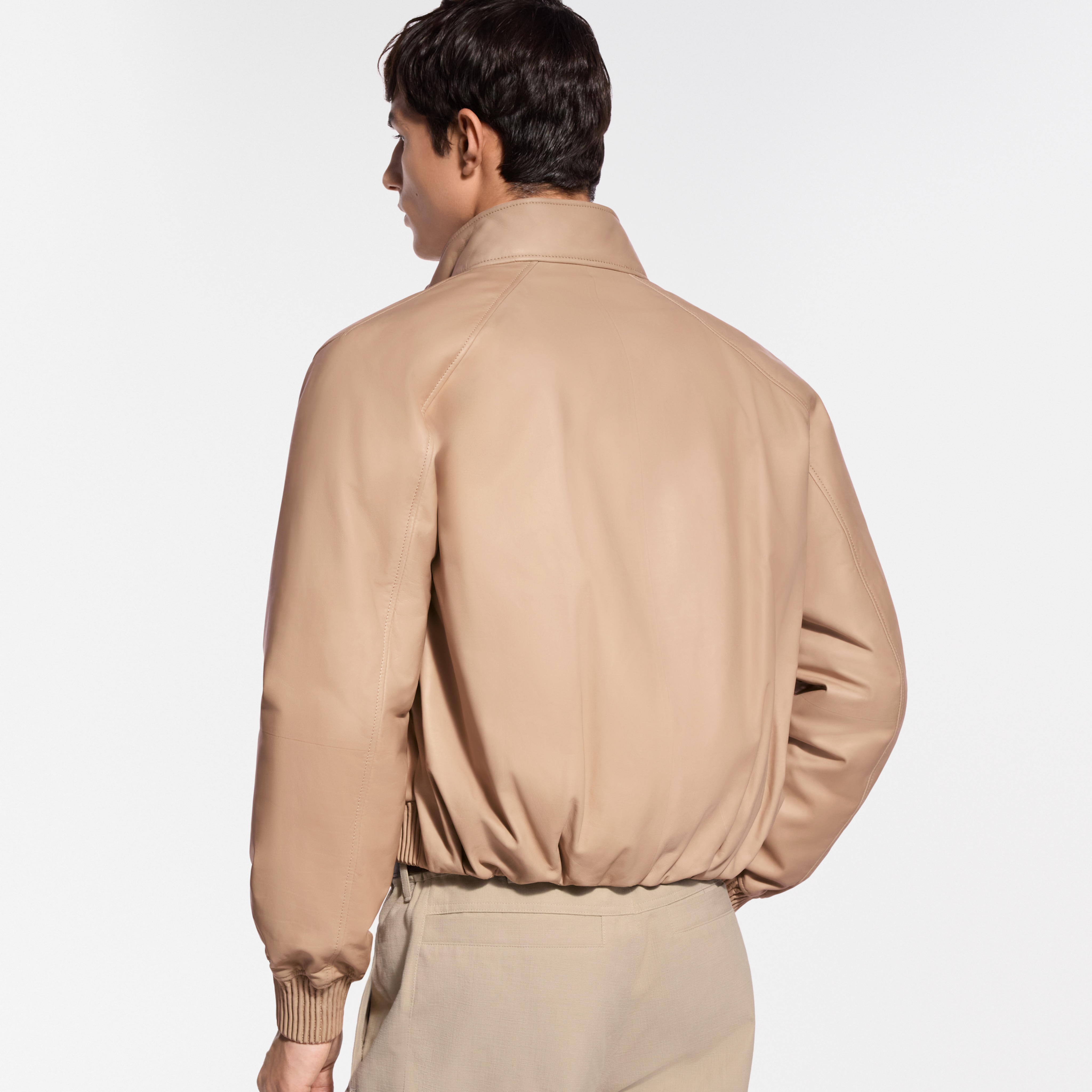 Padded Leather Blouson - Luxury High-End Ready-to-Wear - 1AJVGK Beige ...