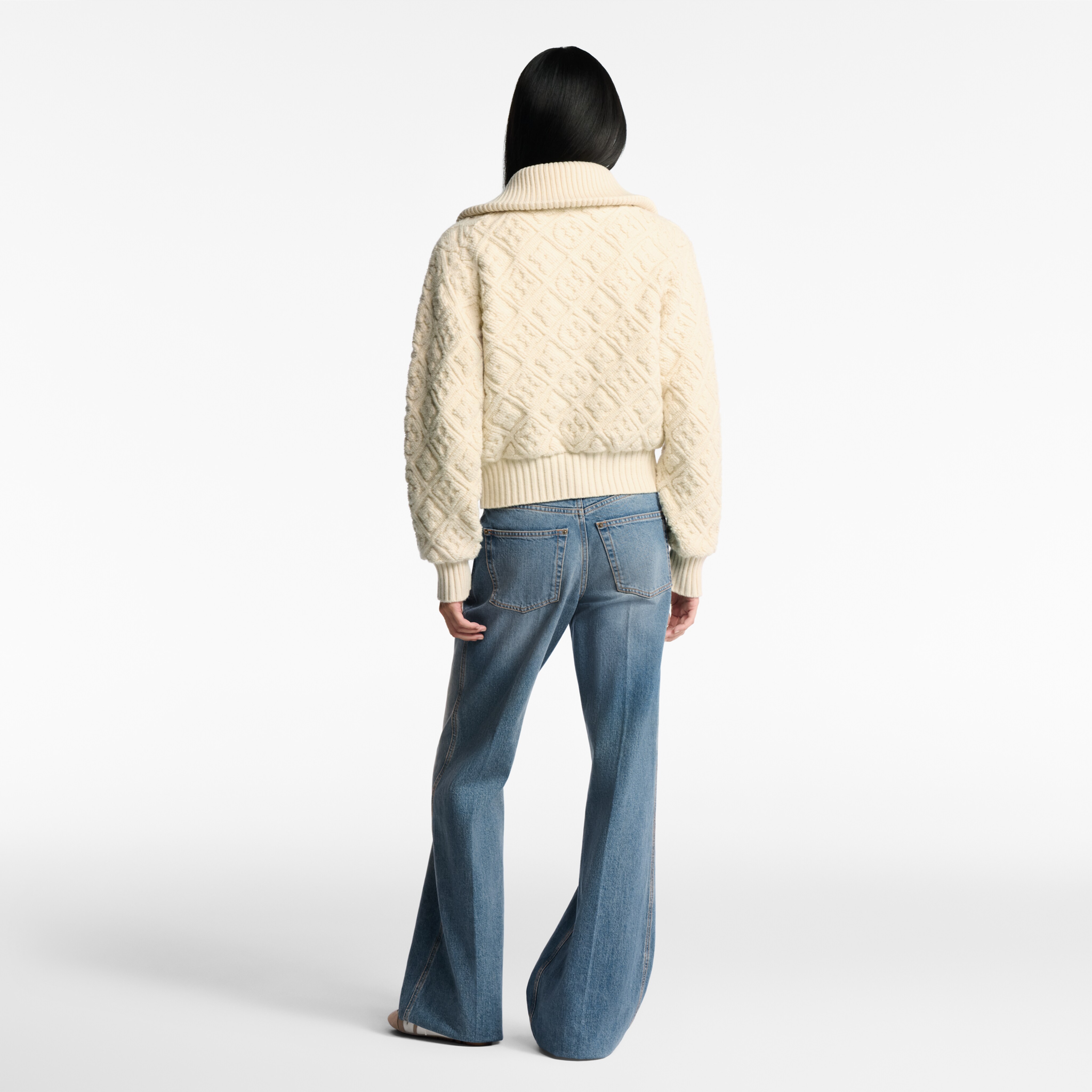 Shearling-Effect Monogram Jacket - Luxury Ready to Wear - 1AJSER Beige ...