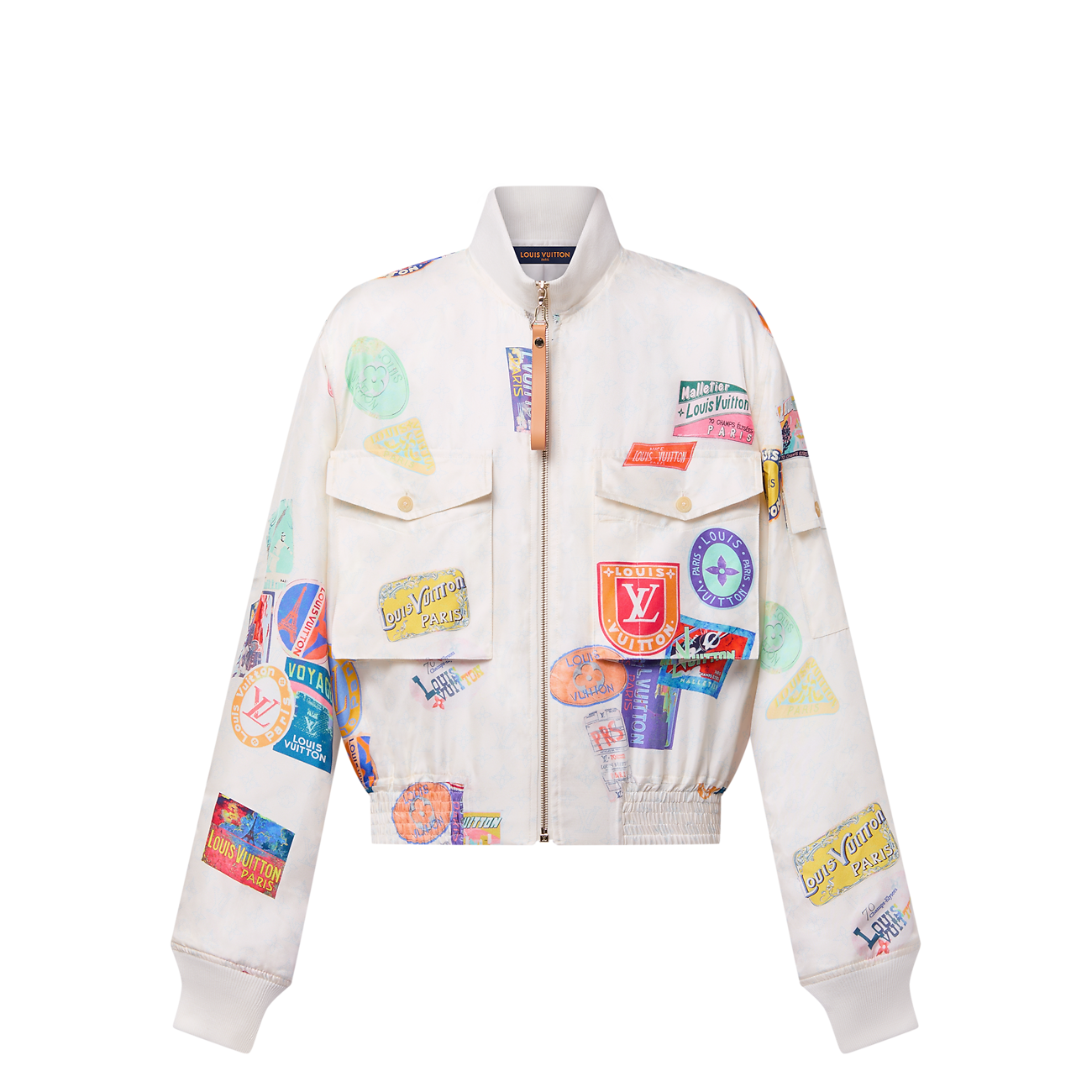 Travel Patch Bomber Jacket - Luxury Ready to Wear - 1AHGE5 White ...
