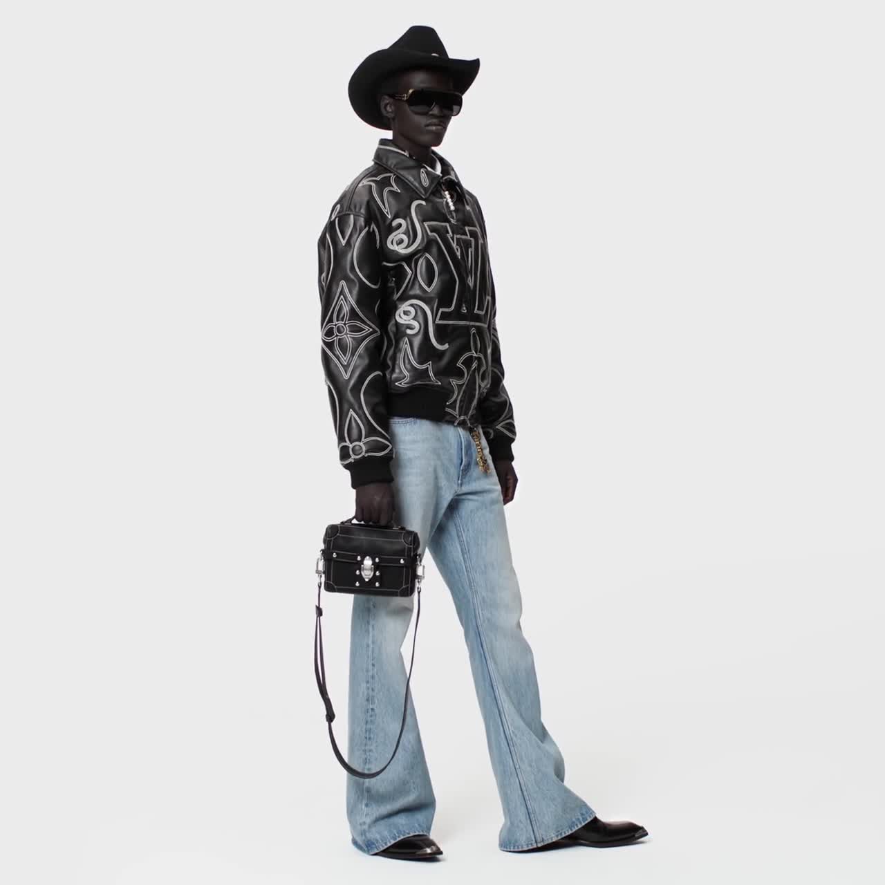 Embroidered Leather Bomber Jacket - Ready to Wear - 1AFXH3 | LOUIS VUITTON