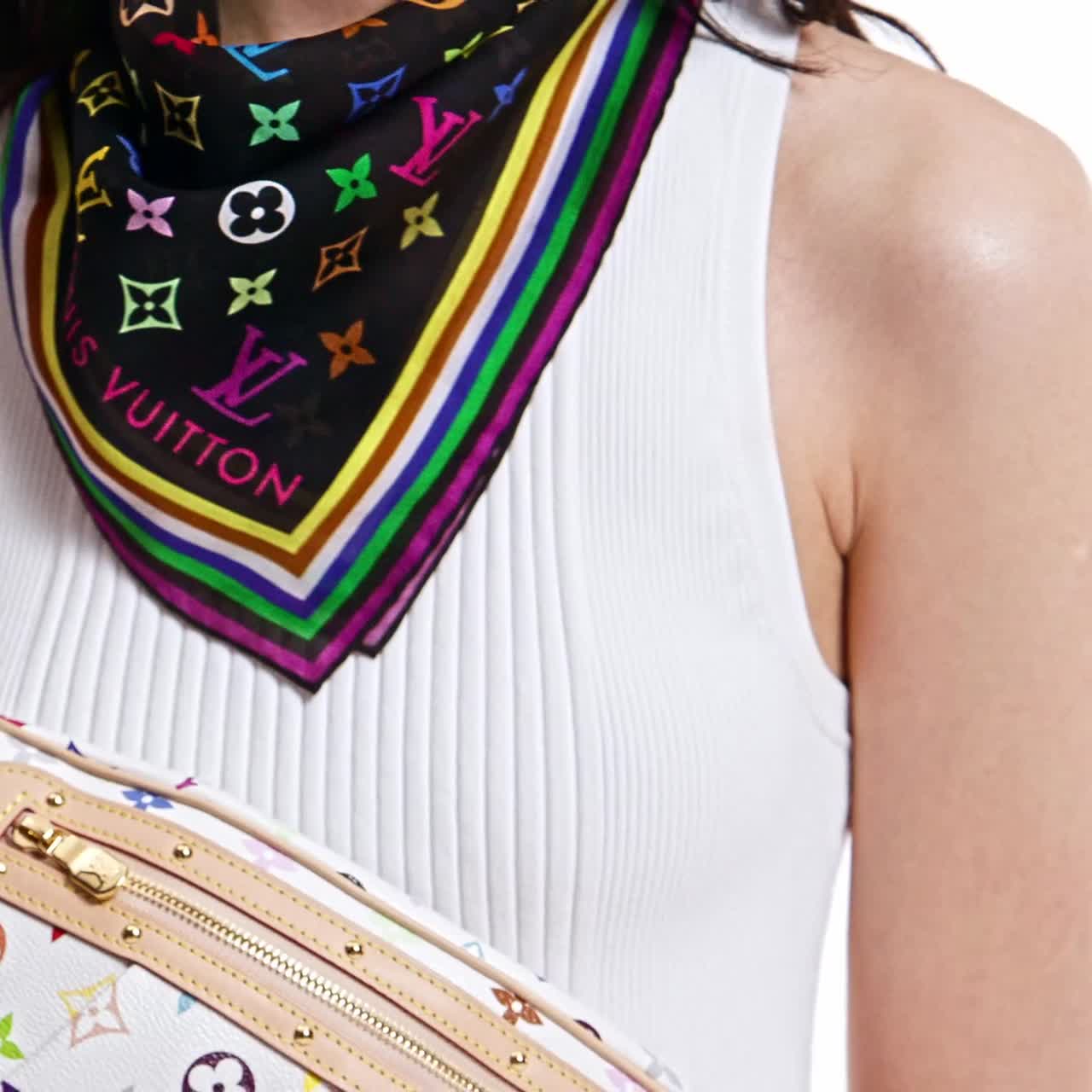 LV x TM Monogram Multicolor 55方巾 . - 名牌飾品配件 - M96206 黑色 | LOUIS VUITTON 香港