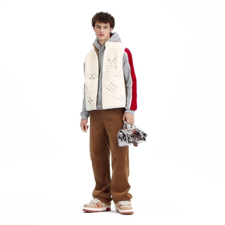 Monogram圖案羊毛皮混合雙面背心 - 名牌時裝系列 - 1AJBRC 棕色 | LOUIS VUITTON 香港